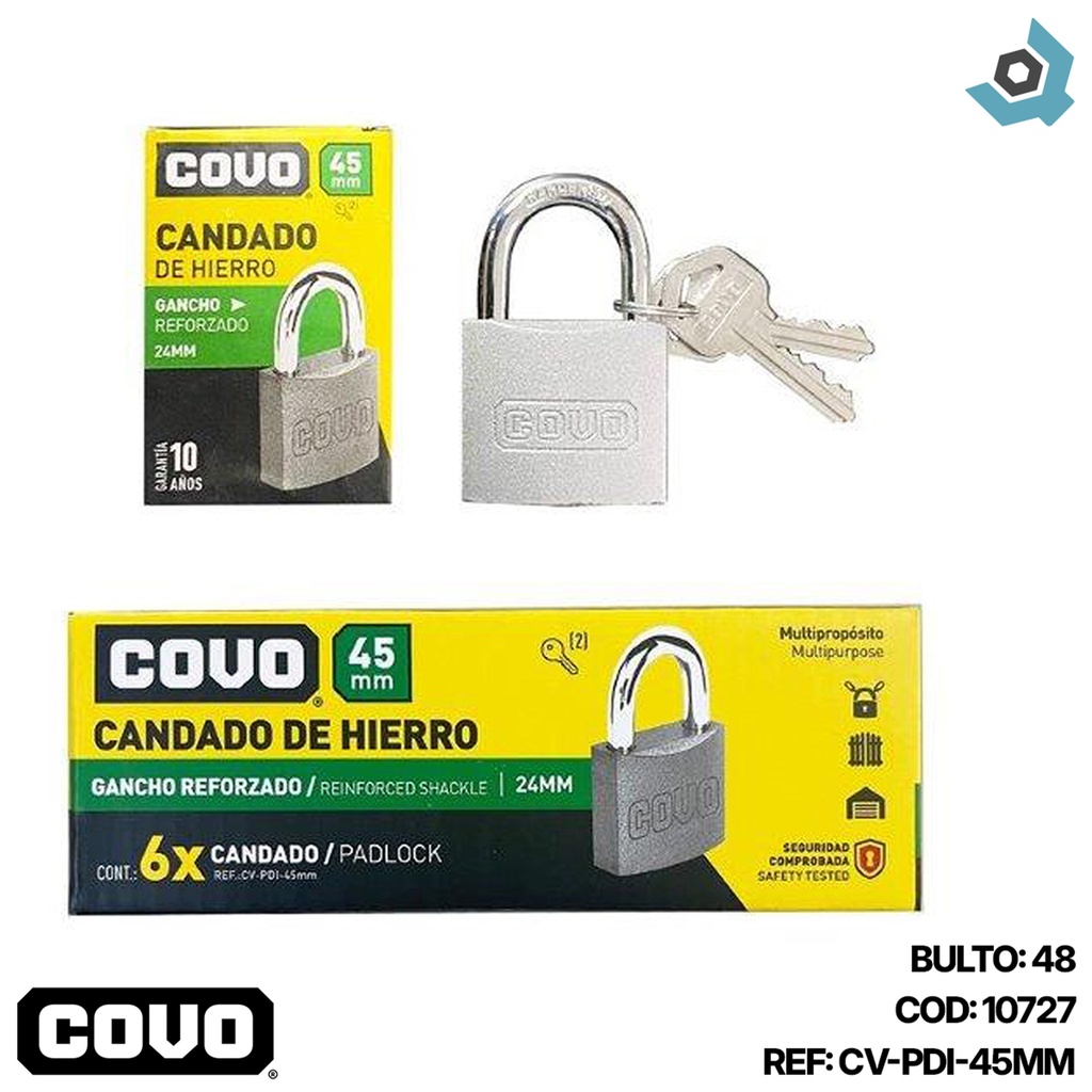 CANDADO 45MM HIERRO COVO | Litani Import Export